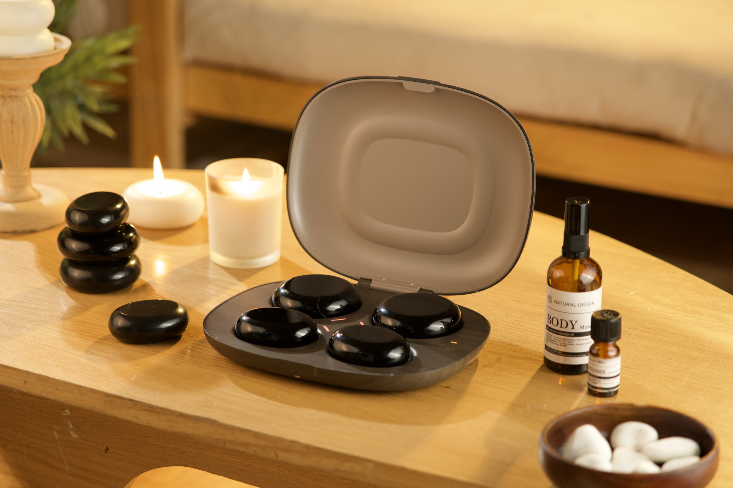 Mini Hot Stone Collection - wood finish